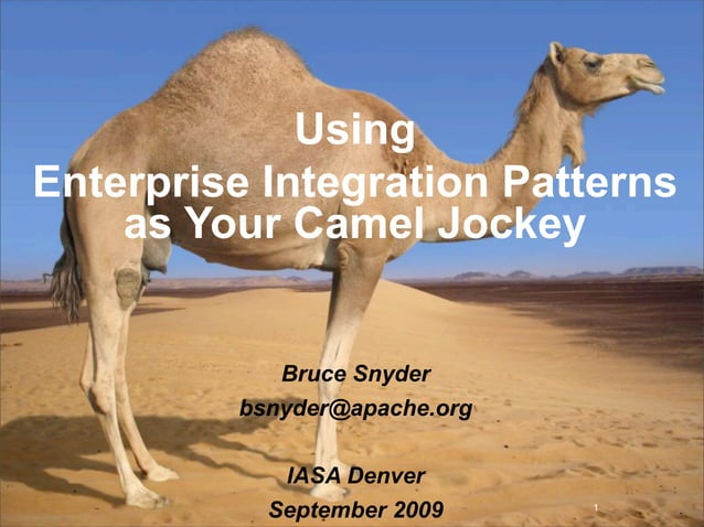 Using Enterprise Integration Patterns as Your Camel Jockey | PPT