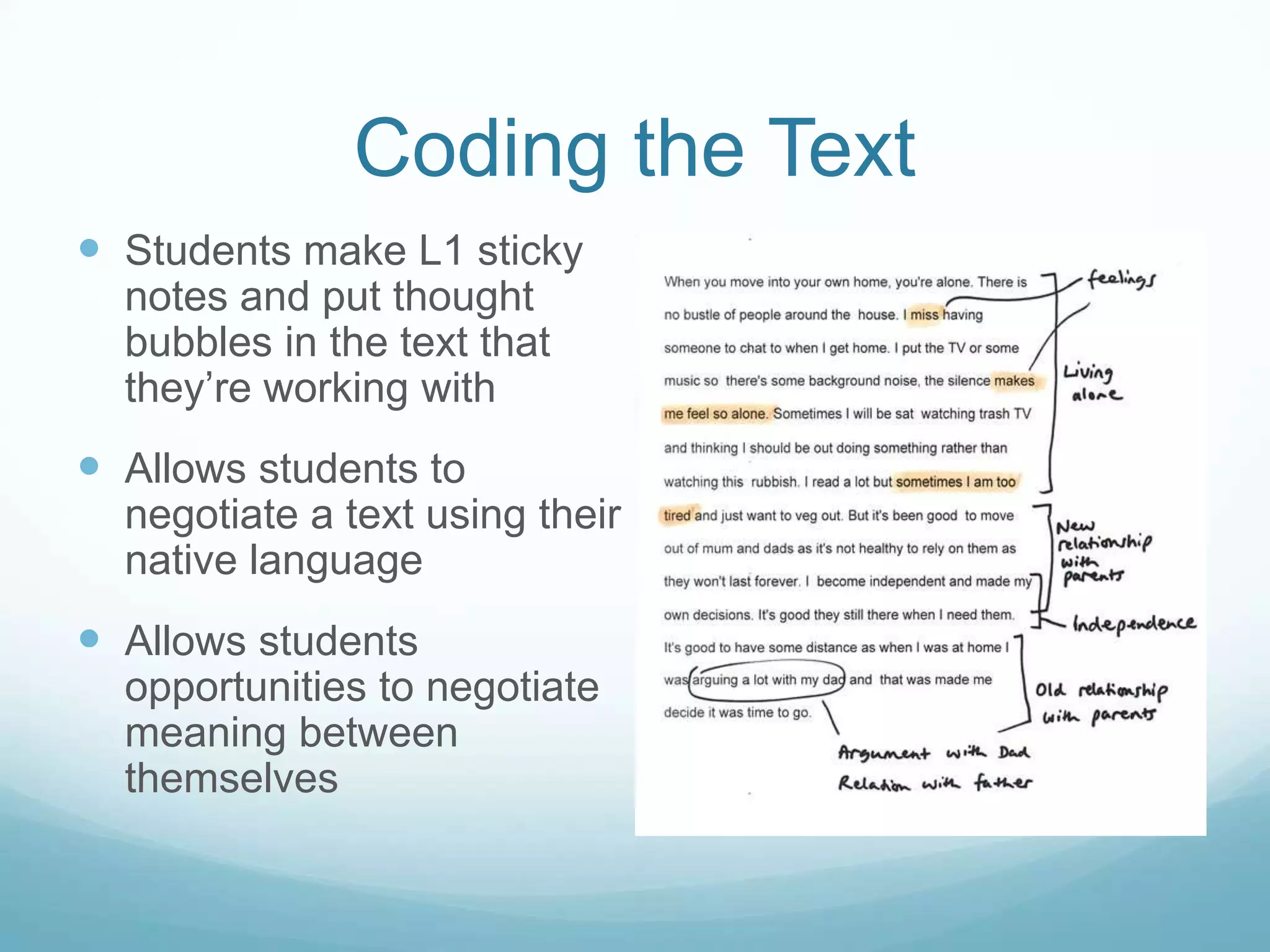 Using ELLS's native language | PPT
