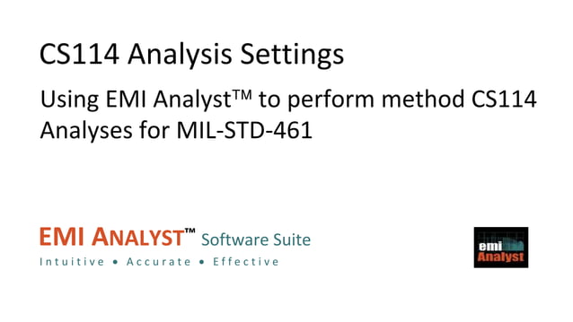 Using EMI Analyst™ to Perform Method CS114 Analyses for MIL-STD-461 | PPTX | Radio Control ...