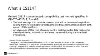 Using EMI Analyst™ to Perform Method CS114 Analyses for MIL-STD-461 | PPTX