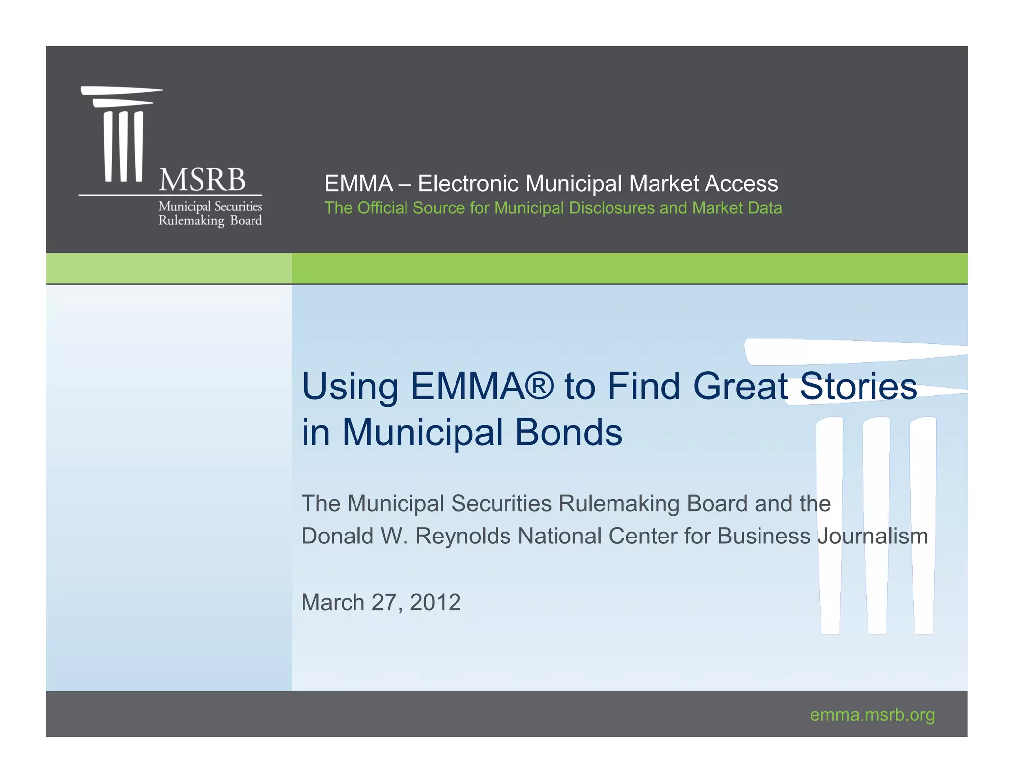 Using EMMA to Find Great Stories by Ernesto Lanza and Justin Pica | PPT