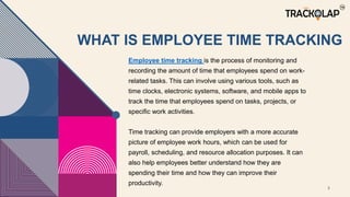Using Employee Time Tracking Data To Improve Productivity And Business ...