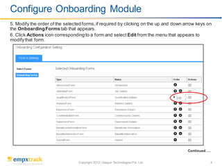 Using Empxtrack Onboarding Module | PPT