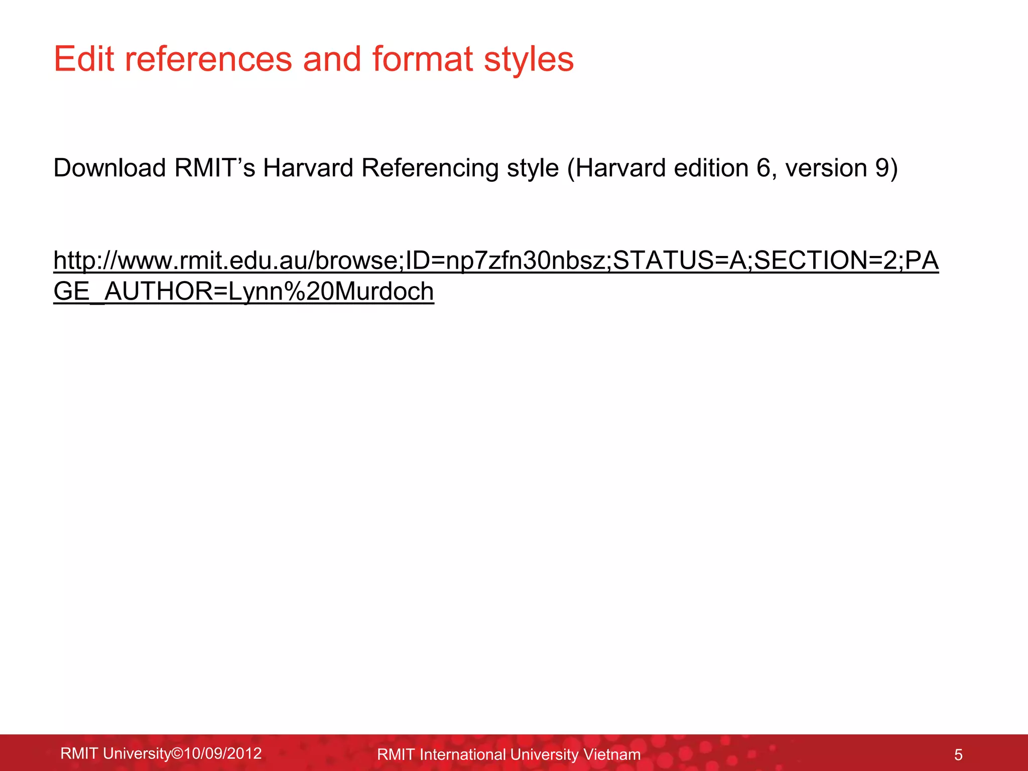 Using end note for citing and referencing staff | PPTX
