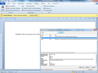 Using Endnote with UWS Referencing Guidelines - Margo Stewart (Subject ...