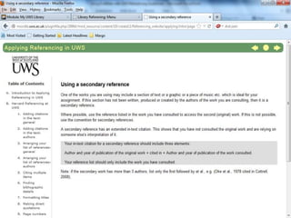 Using Endnote with UWS Referencing Guidelines - Margo Stewart (Subject ...