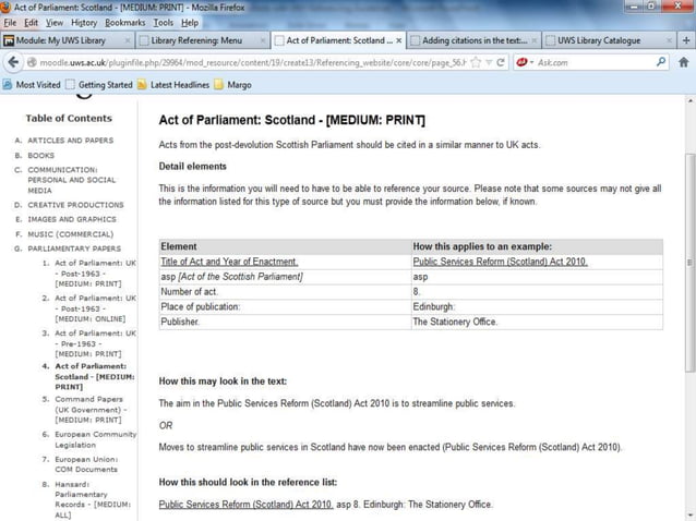 Using Endnote with UWS Referencing Guidelines - Margo Stewart (Subject ...