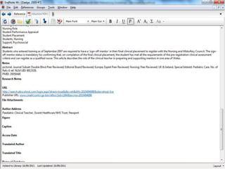 Using Endnote with UWS Referencing Guidelines - Margo Stewart (Subject ...