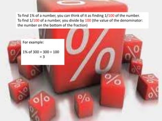 Working Out Percentages Using Equivalent Fractions | PPTX