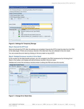 Using error stack and error dt ps in sap bi 7.0 | PDF