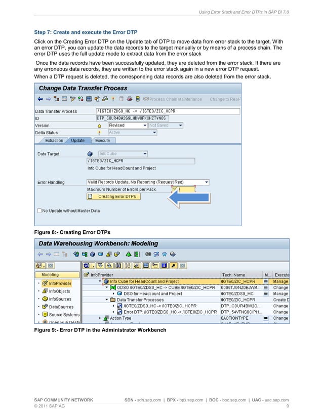 Using Error Stack And Error Dt Ps In Sap Bi 70 Pdf Databases