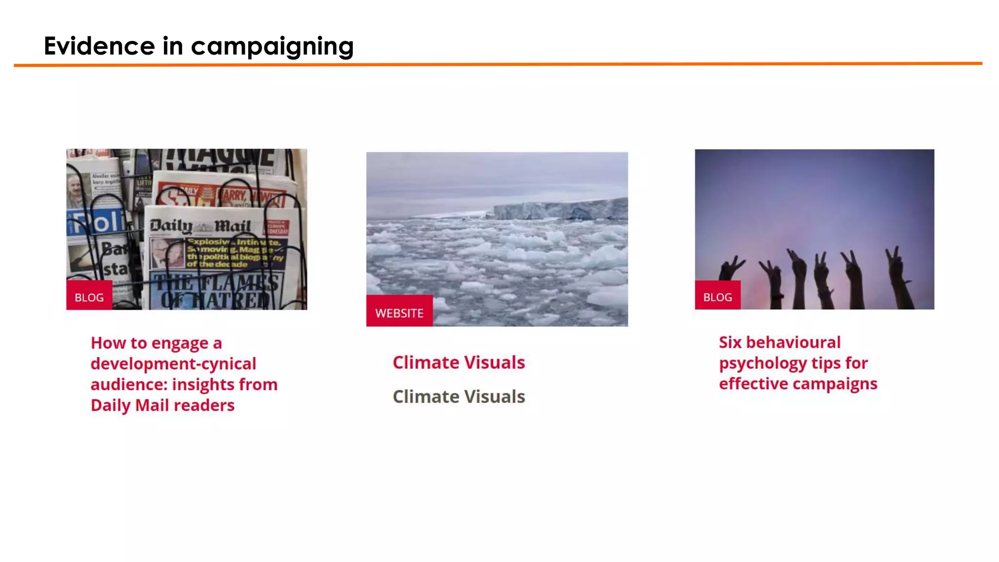 Using evidence in campaigning | PPTX