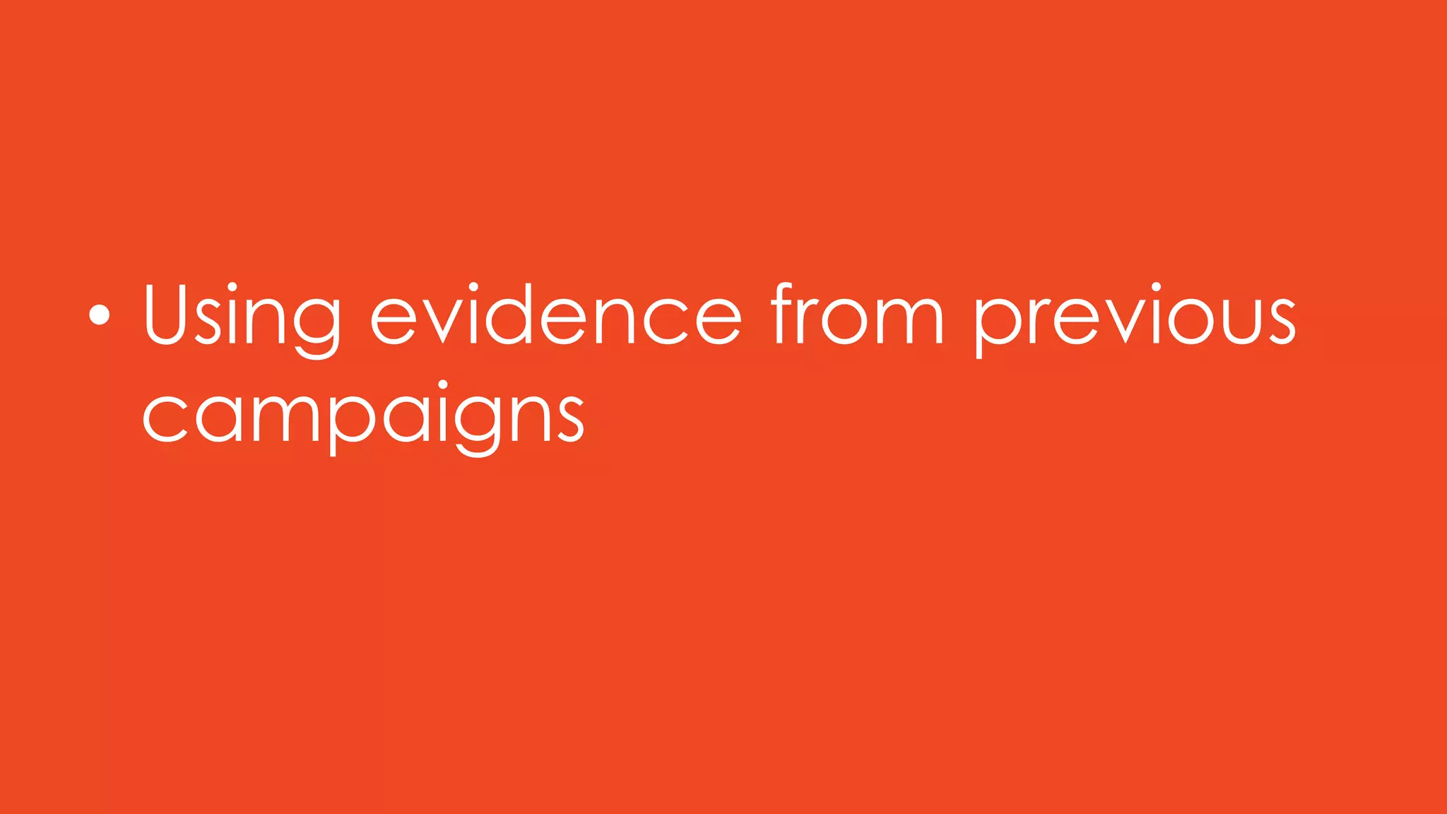 Using evidence in campaigning | PPTX