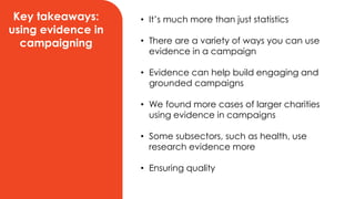 Using evidence in campaigning | PPT