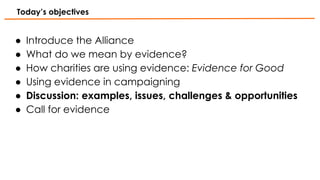 Using evidence in campaigning | PPT