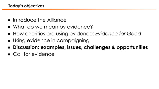 Using evidence in campaigning | PPTX