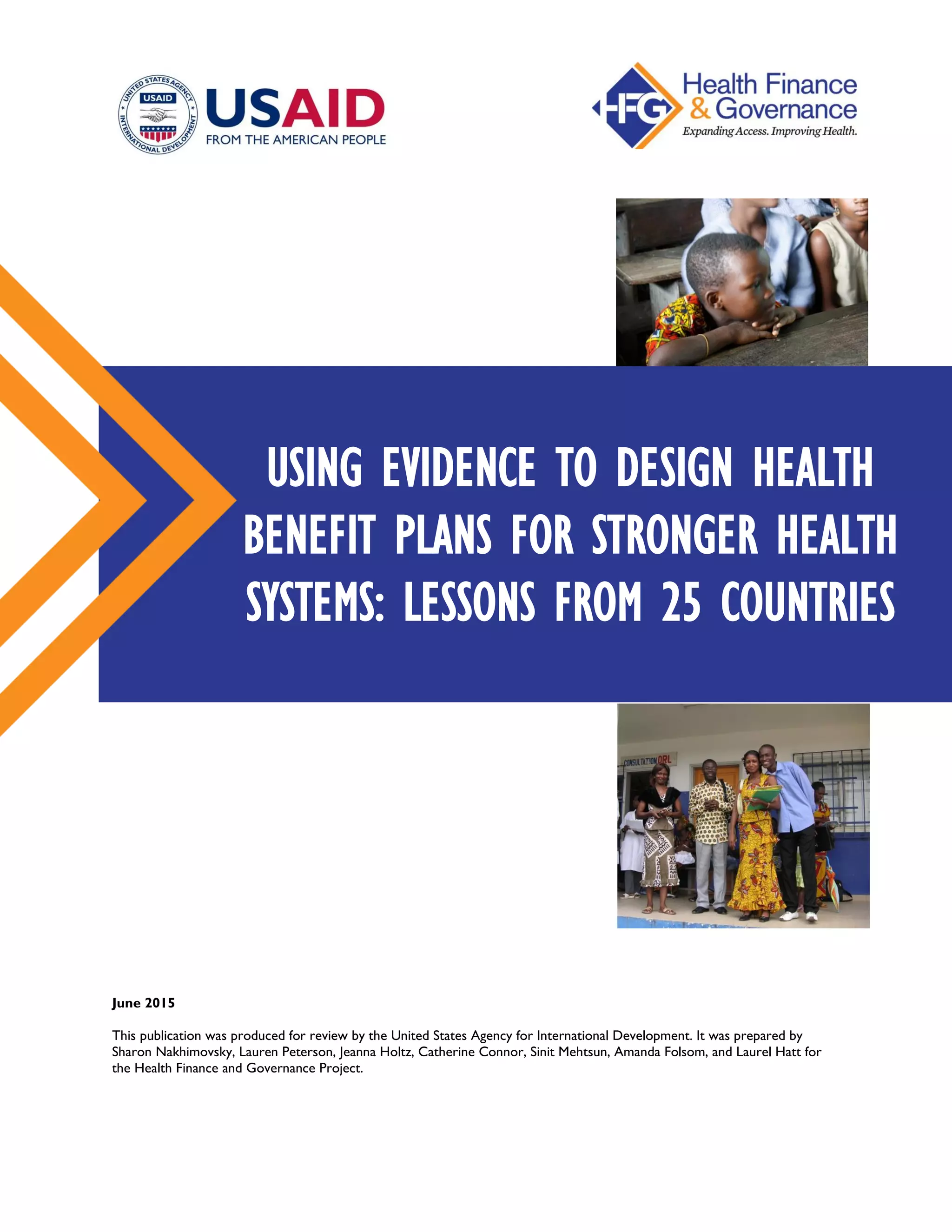 Using Evidence to Design Health Benefit Plans for Stronger Health ...