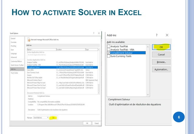 Using excel solver in solving lp, and transportation problems | PPT