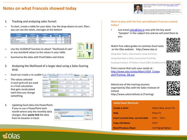 Using excel to manage your pipeline and assess | PPTX