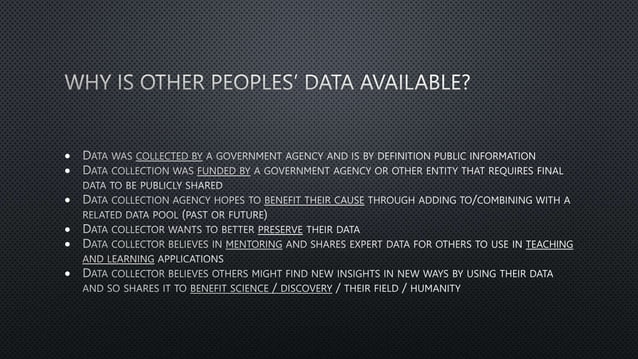 Using Existing Research Datasets | PPT