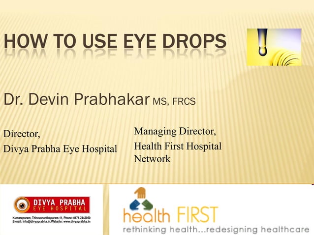 Using eye drops | PDF | Eye and Vision Conditions | Diseases and Conditions