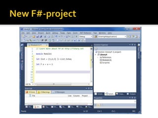 Using f# project from c# | PPTX | Programming Languages | Computing