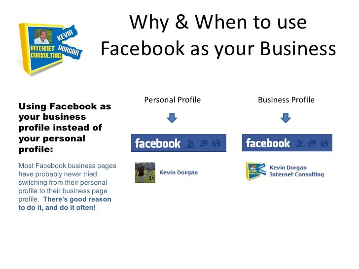 Using Facebook as your Business profile