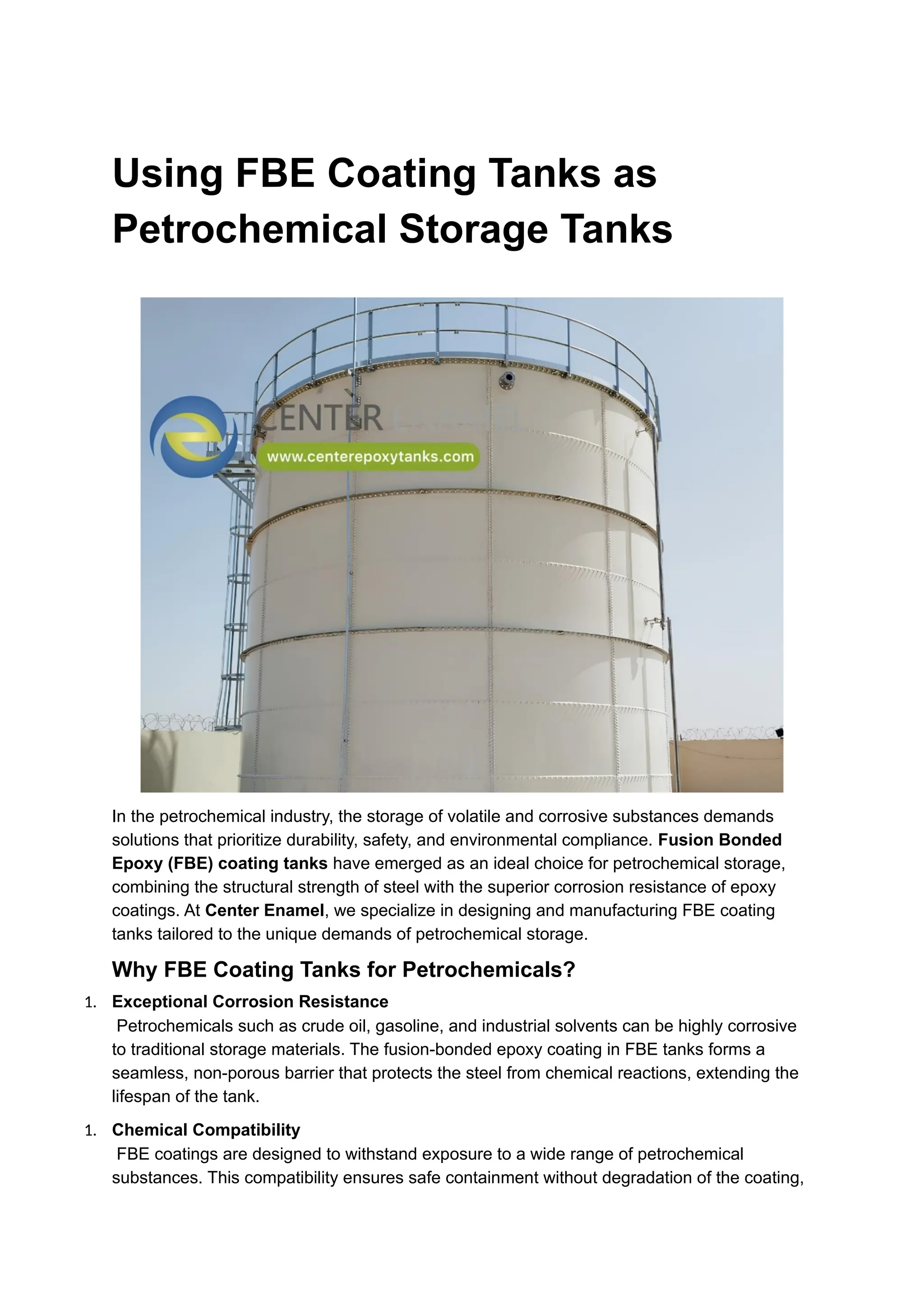 Using FBE Coating Tanks as Petrochemical Storage Tanks.docx