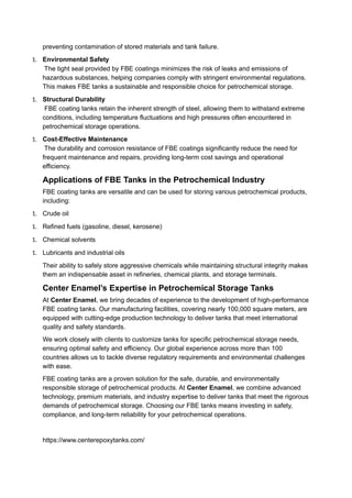 Using FBE Coating Tanks as Petrochemical Storage Tanks.docx