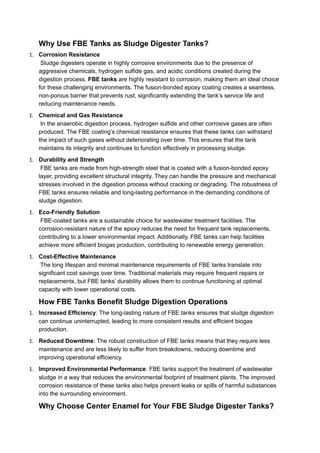 Using FBE Tanks as Sludge Digester Tanks_ A Sustainable Solution for ...