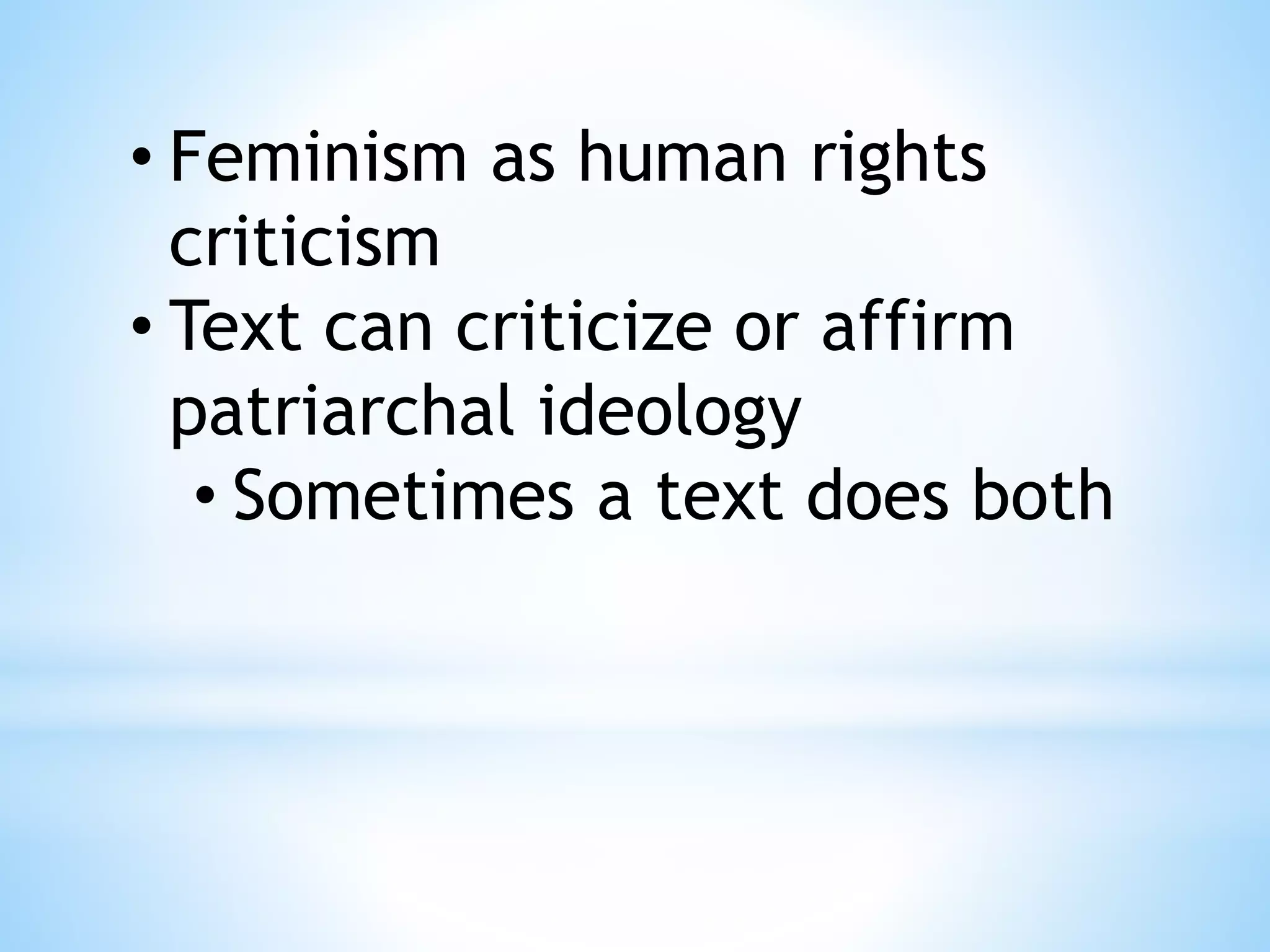 Using Feminist Theory Ppt