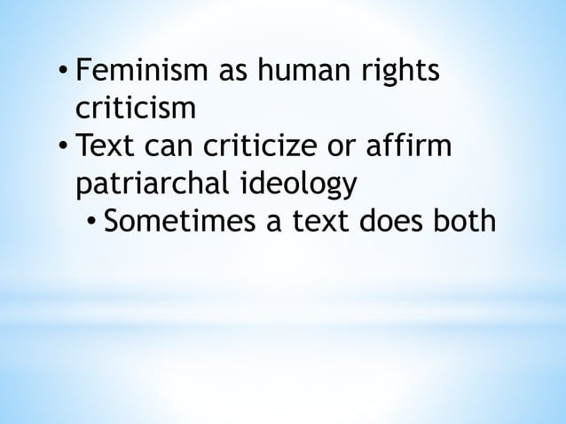 Using feminist theory | PPTX