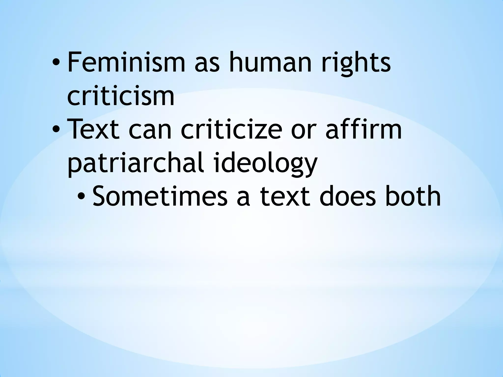Using feminist theory | PPT