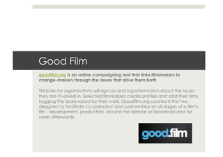 Using film to inspire change (Sarah Mosses) | PDF | Video Production ...