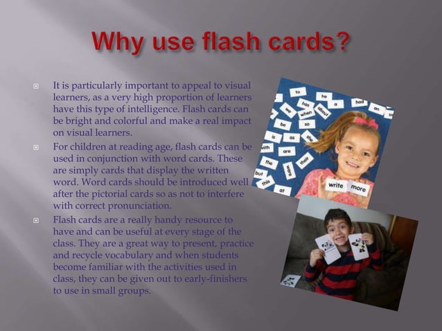 Using flash cards with young learners | PPT