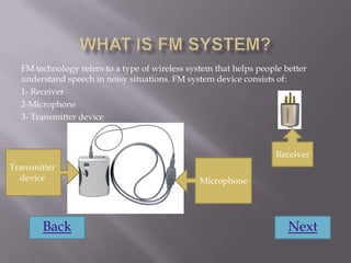 Using FM System Device for Teaching Hearing Impaired | PPT
