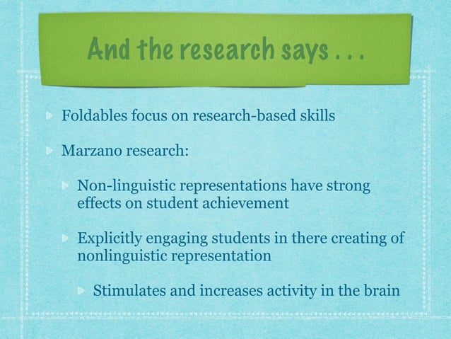 Using foldables in the college classroom | PPT