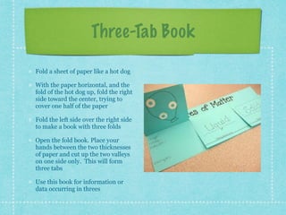 Using foldables in the college classroom | PDF