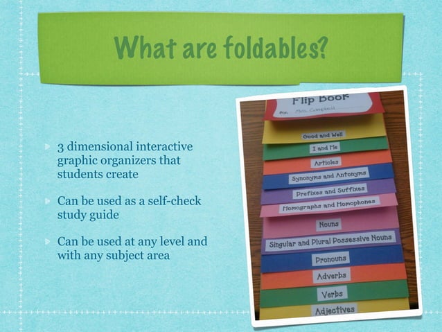 Using foldables in the college classroom | PPT