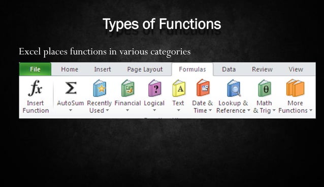Using Functions in Excel | PPT