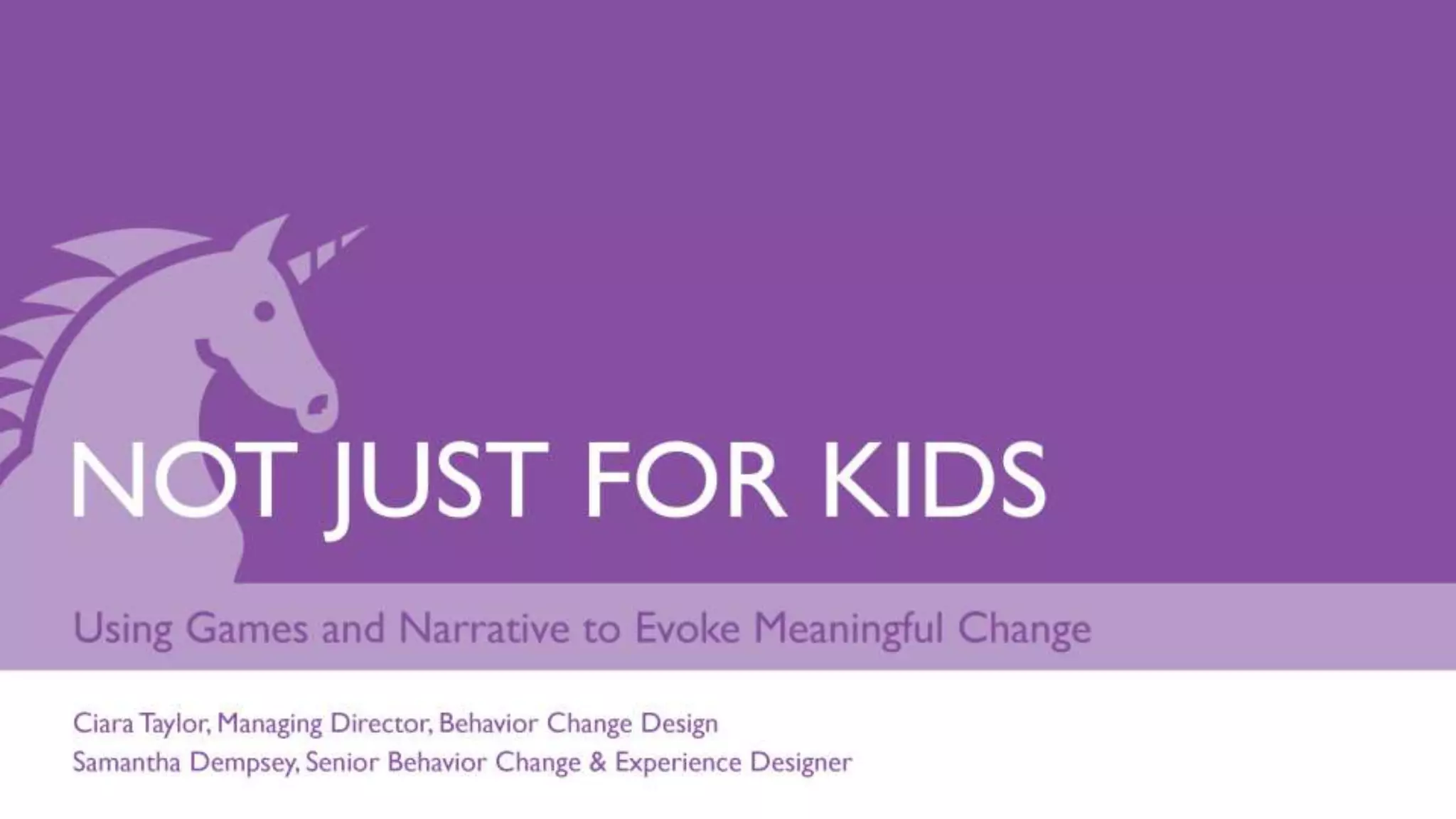 Using Games and Narative in Behavior Change Design - HXR 2016 ...