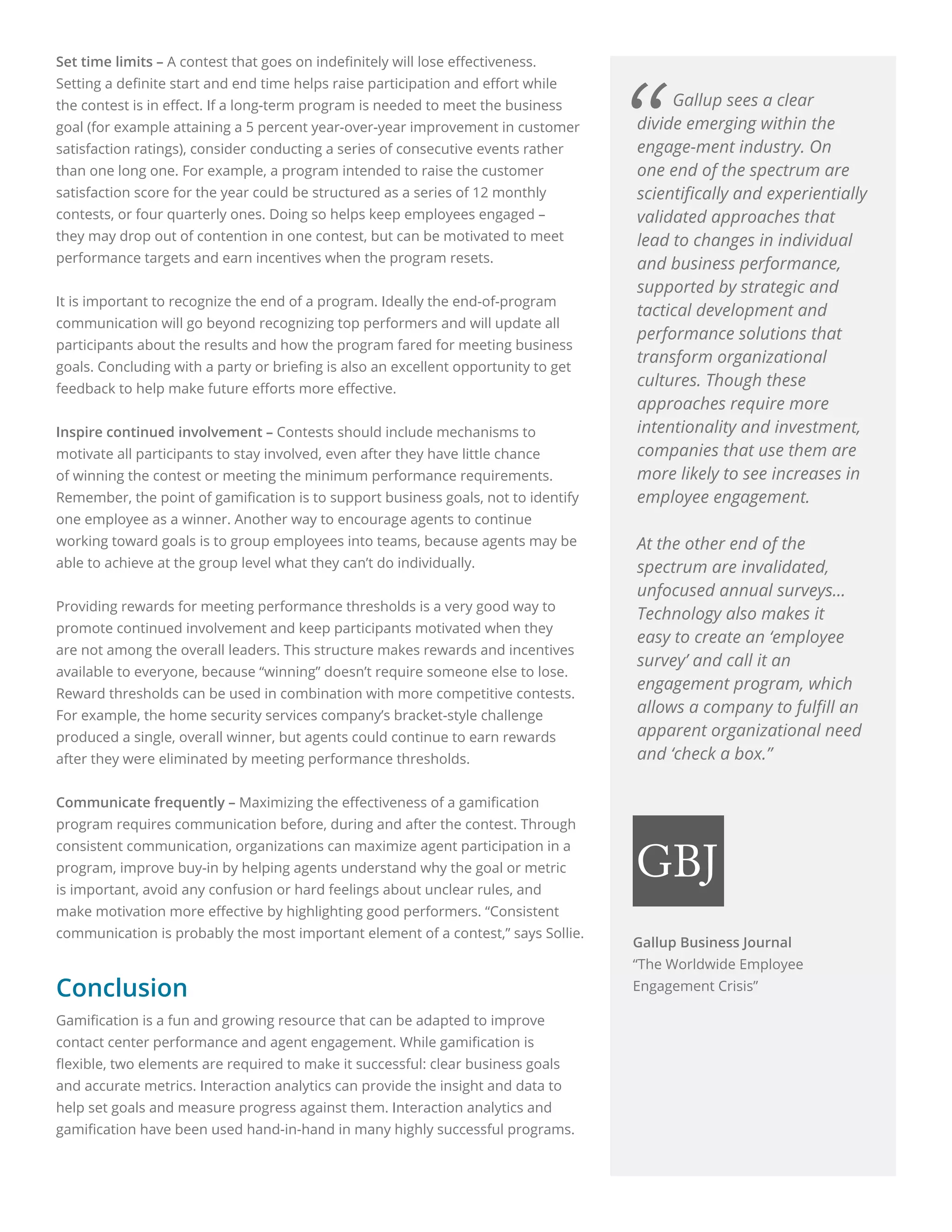Using+gamification+to+improve+contact+center+performance | PDF