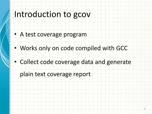 Using gcov and lcov | PPTX | Computing | Technology & Computing