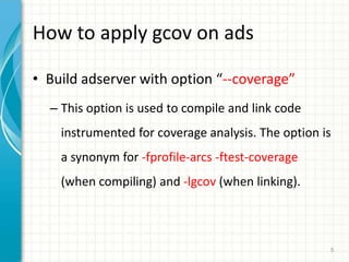 Using gcov and lcov | PPT