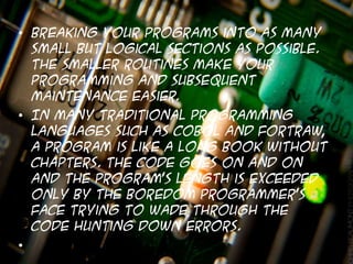 Using general sub procedures | PPTX