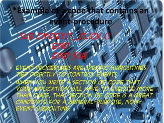 Using general sub procedures | PPTX