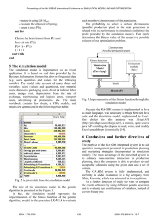 Using genetic algorithms and simulation as decision support in marketing strategies and long ...