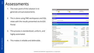 Using GIS, RDBMS, and FME Server to Automate Infrastructure Availability Tax Assessments | PPT
