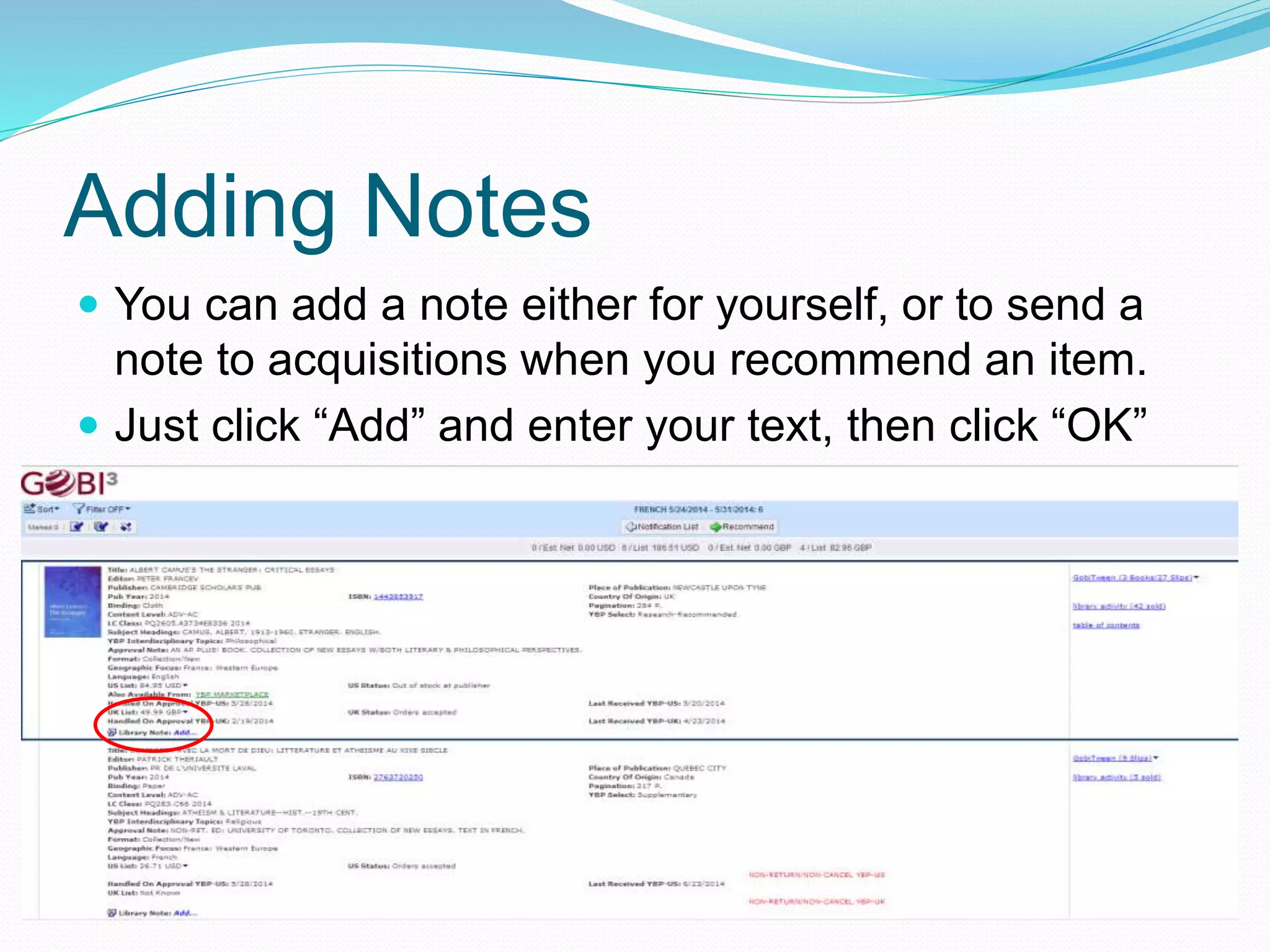 Using Gobi Notifications | PPT