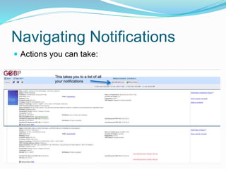 Using Gobi Notifications | PPTX | Technology & Computing